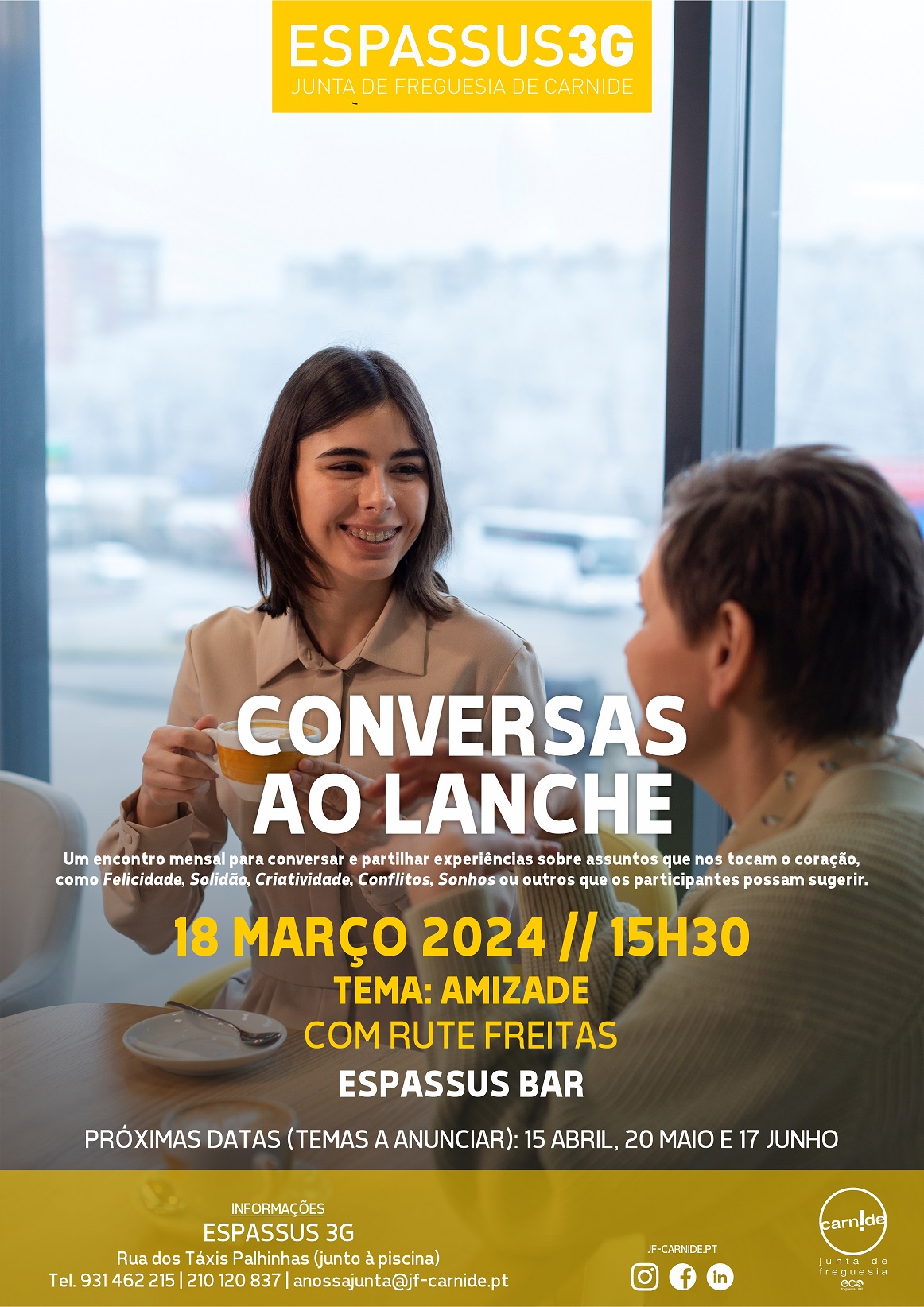 Conversas ao Lanche | Espassus3G - Junta de Freguesia de Carnide