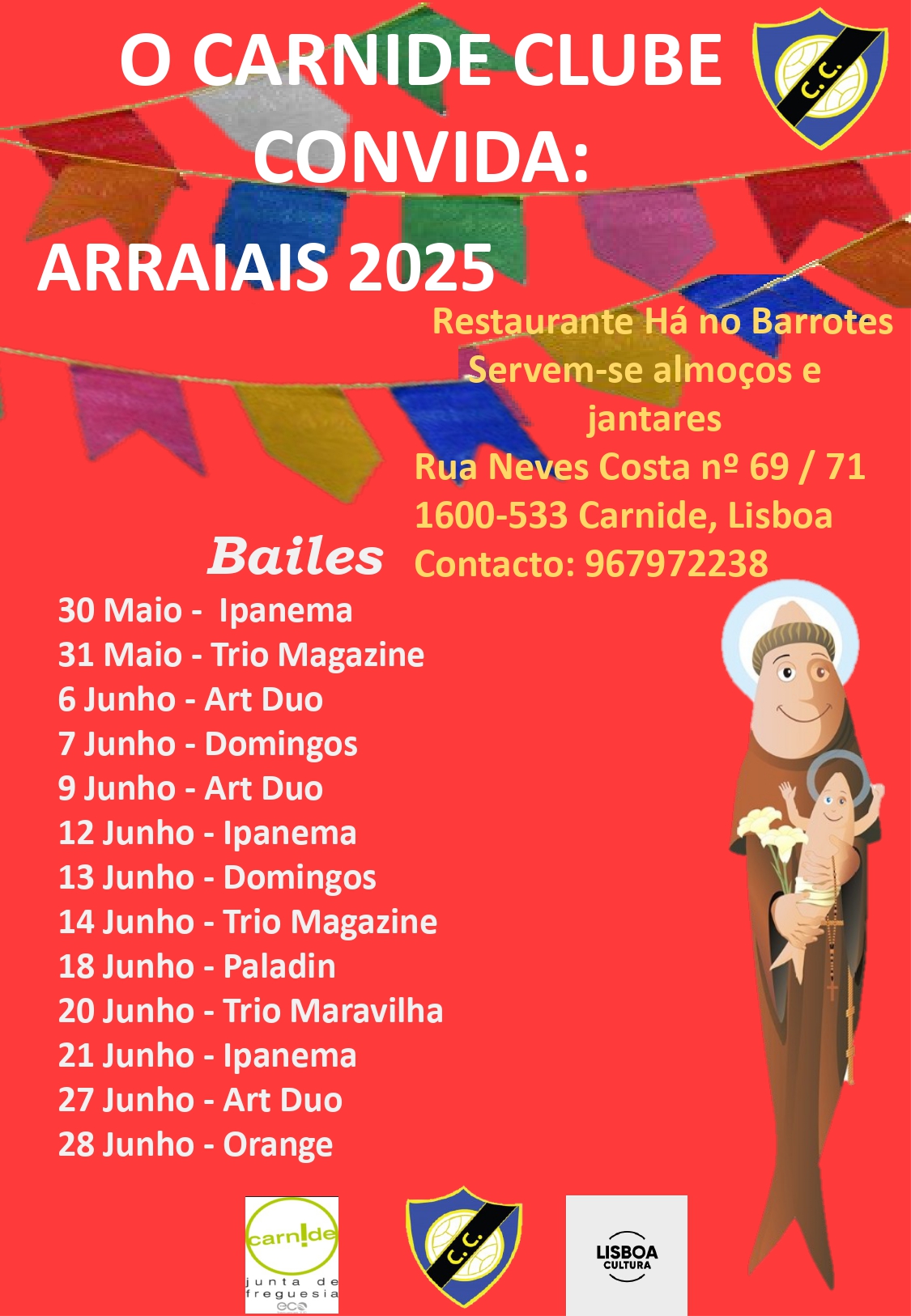 Arraiais 2025 - Junta de Freguesia de Carnide